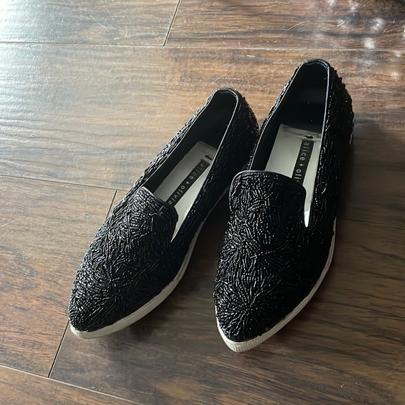 Alice + Olivia | Shoes | Alice Olivia Beaded Slip On Shoes Size 75 ...